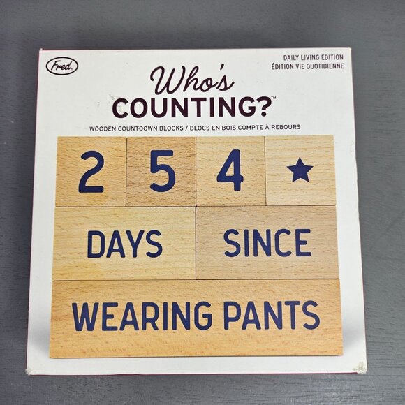Fred | Other | Fred Daily Living Edition Wooden Countdown Blocks For ...